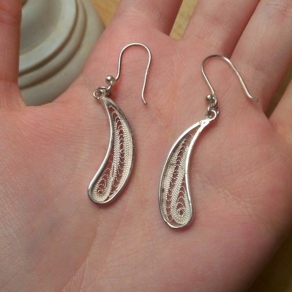 Jewelry | Vintage Sterling Ornate Filigree Loop Earrings | Poshmark